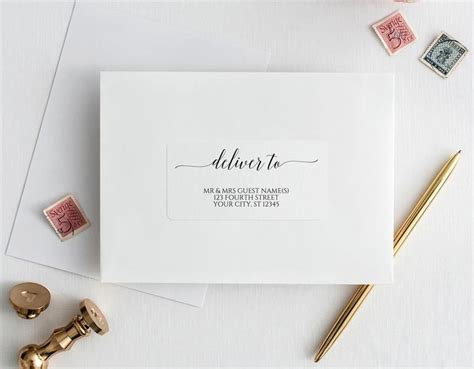 Printable Address Labels For Wedding Invitations