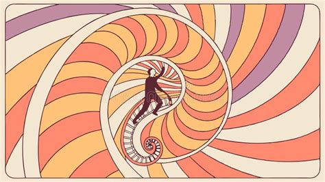 Psychedelic Spiral Tunnel Abstract Art And Swirling Pattern And Vortex Design And Art Vector