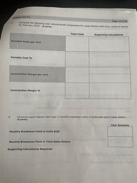 Solved Problem 3 Absorption Reporting Vs Contribution