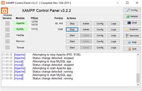 cara ganti password phpmyadmin pada xampp server