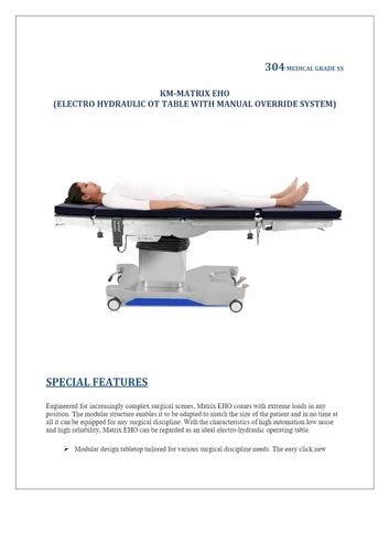 Electro Hydraulic Matrix Eho Ultra Low Height Ot Table At Rs 900000 In