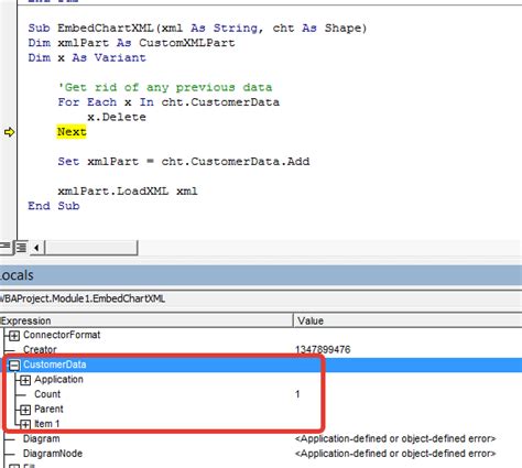 Vba Unable To Iterate The CustomerData Collection Invalid Procedure Call Error Stack Overflow