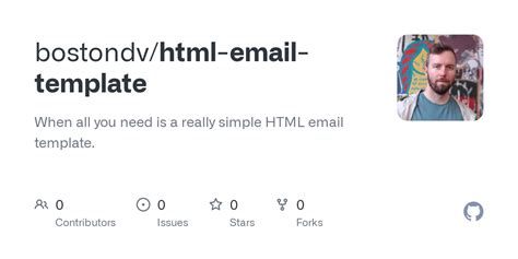 GitHub Bostondv Html Email Template When All You Need Is A Really Simple HTML Email Template