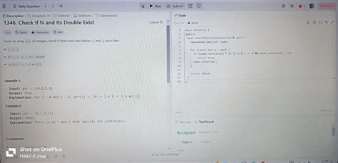 Nikhil Kumar Mishra On Linkedin Codingchallenge Leetcode C