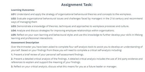 Organisational Behaviour Assignment Help Online With Upto 50 Off