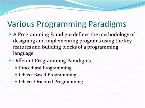Object Oriented Programming Pptx Programming Languages Computing
