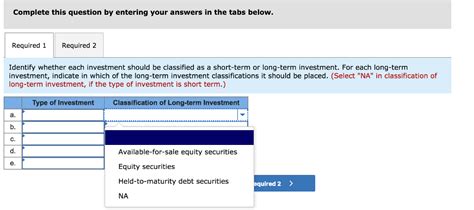 Solved Exercise 15 11 Classifying Investments In Securities