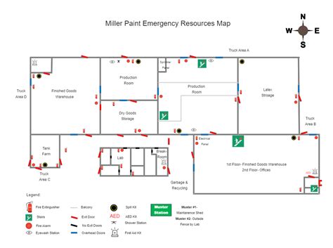 Eap Map Fire And Emergency Plan Edrawmax Template