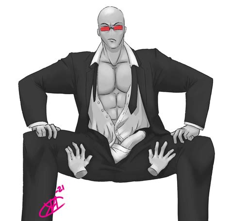 Rule 34 Agent Madness Combat Half Erect Hands On Thighs Madness