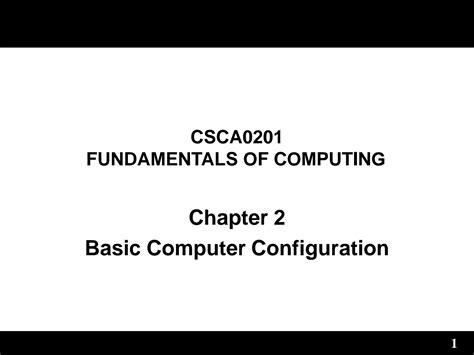 Solution Basic Configuration Of Computer Studypool