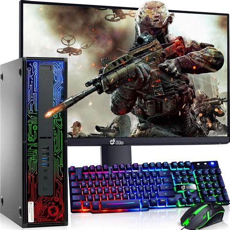 Refurbished HP ProDesk RGB Gaming PC I5 6500 6th Gen 16GB 1TB SSD 1TB HDD 24 LED Screen AMD