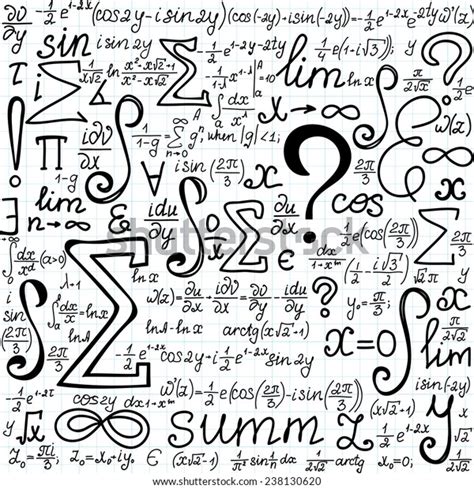 Beautiful Vector Seamless Pattern Mathematical Figures Stock Vector