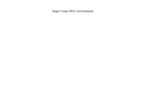 PPT READ EBOOK PDF Rogue Trader RPG Core Rulebook PowerPoint Presentation ID