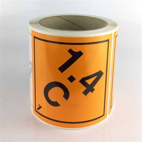 Class 14c Labels Explosive 11 100mm X 100mm Rolls