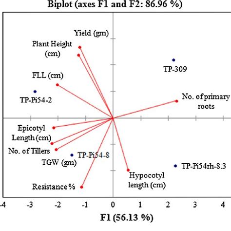 Multivariate Analysis Based Correlation Biplot Showing The Extent Of Download Scientific