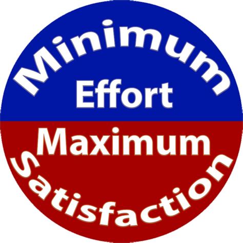 Minimum Effort Maximum Satisfaction Youtube