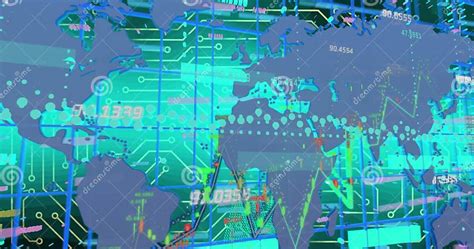 Image Of Numbers Markers And Data Processing Over Grid Stock Illustration Illustration Of