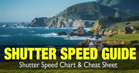 Shutter Speed Chart Cheat Sheet For Controlling Motion In Photographs • Phototraces Hoptraveler