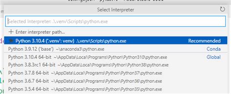Vs Code And Jupyter Notebook Problems With The Python Interpreter