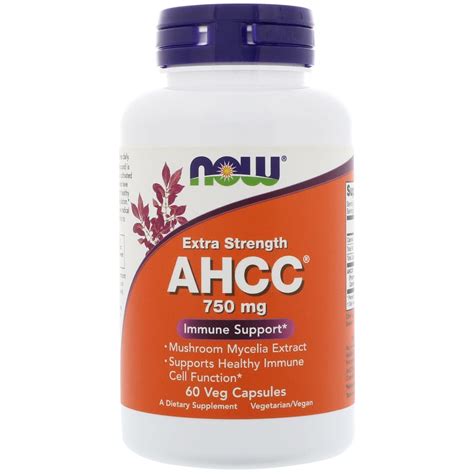 Now Foods, AHCC, , 750 mg, 60 Veg Capsules - Byclue