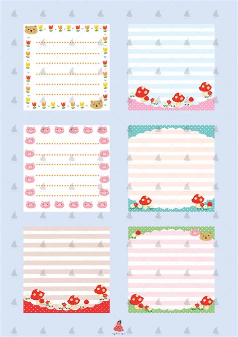 Stationery Memo Pad Printable