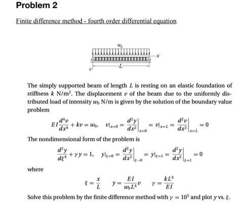 solved problem 2 finite difference method fourth order