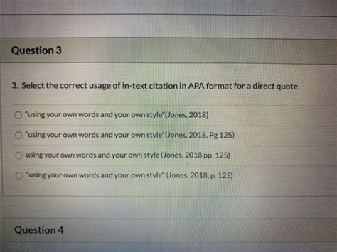 Solved Question 3 3 Select The Correct Usage Of In Text