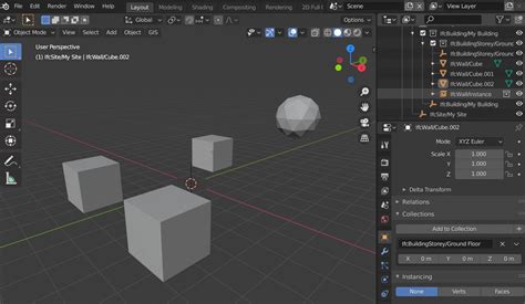 Blender Collection Instances IFC Export OSArch