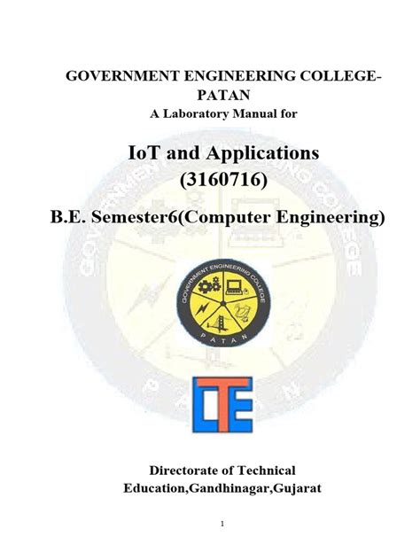 Iot And Applications Lab Manual Pdf Arduino Engineering