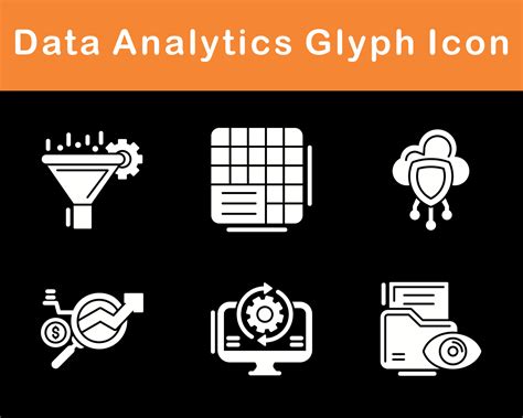 Data Analytics Vector Icon Set 20262139 Vector Art At Vecteezy