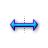 Blue Horizontal Resize Cursor