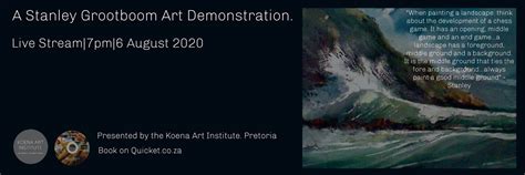 Book Tickets For A Stanley Grootboom Live Art Demonstration