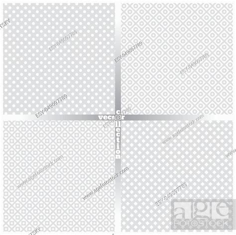 Seamless Pattern Collection Of Four Classical Textures Stock Vector Vector And Low Budget