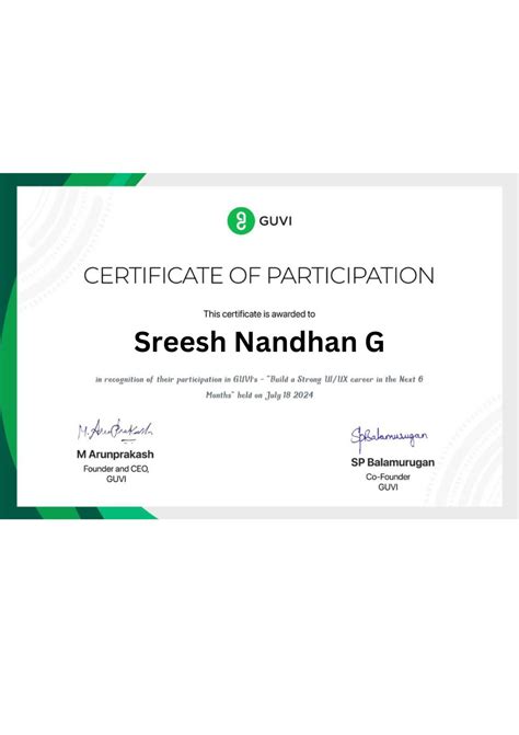 Sreesh Nandhan G On Linkedin Uiux Careergrowth Designthinking Guvi