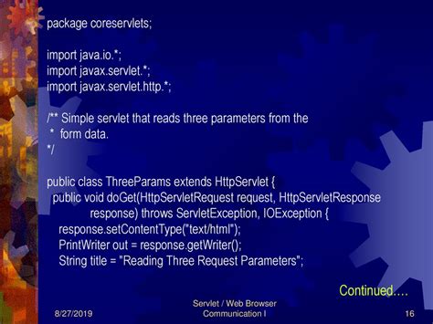 servlets servlet web browser communication i ppt download