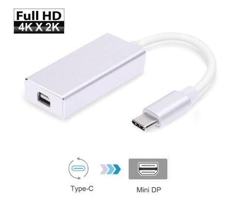 Hot USB Type C To Mini Displayport Dp Female K P HDTV Adapter Cable USB Type C To