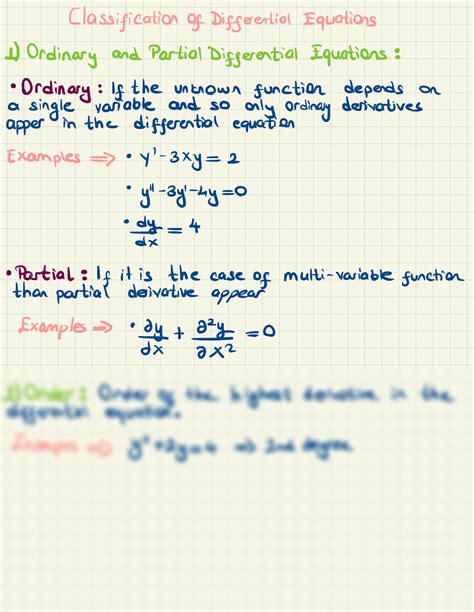 Solution Classification Of First Order Differential Equations Studypool