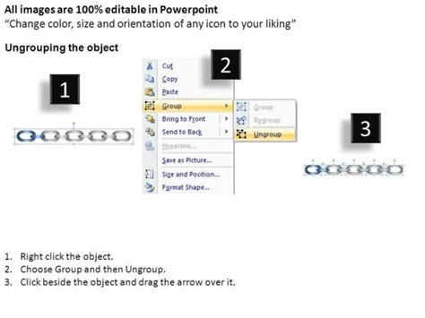 Powerpoint Backgrounds Process Linked Chains Ppt Template