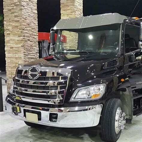 Hino Stainless Steel V Shaped Drop Visor With 34 Leds Raneys Truck