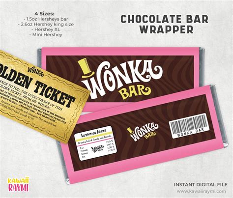 Kawaii Raymi Digital Party On Instagram Wonka Bar Wrapper Hershey
