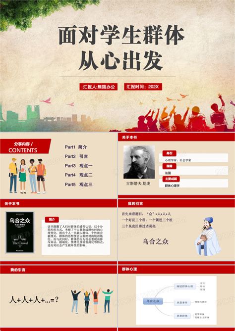 乌合之众观点分享教育课件ppt模板下载熊猫办公