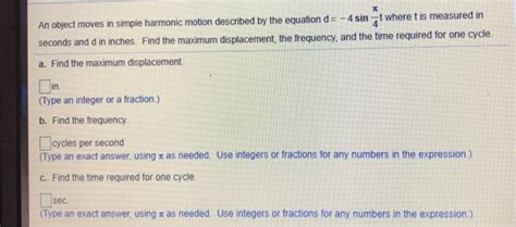 solved an object is attached to a coiled spring the object