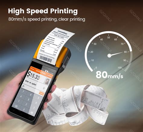 Smart Handheld POS Terminal G G NFC Mobile Android Mm Thermal Printer Point Of Sale System