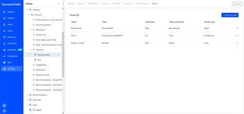 Facets Dynamicweb 10 Developer Documentation
