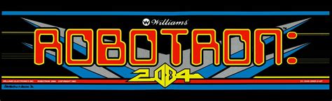 robotron 2084 arcade marquee 24 25″ x 7 5″ arcade marquee dot com