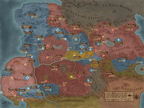 The Kingdom Of Stormwind Wow Rp Map Scrolller