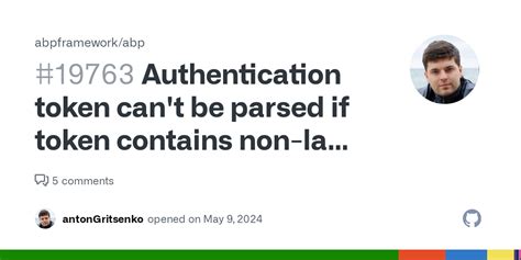 Authentication Token Cant Be Parsed If Token Contains Non Latin