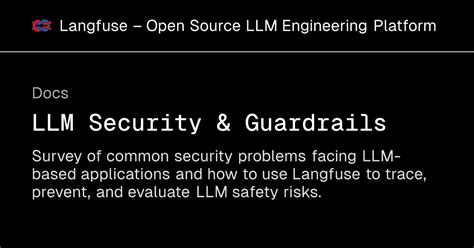 Llm Security And Guardrails Langfuse