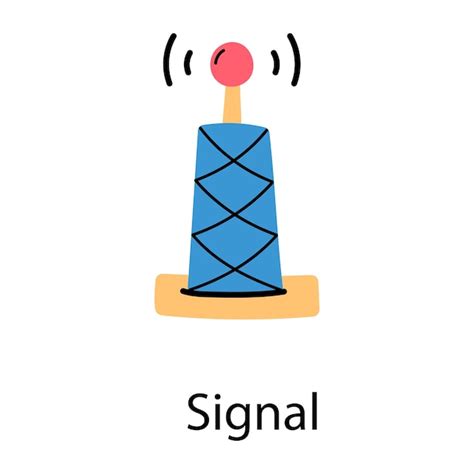 Hand Drawn Icon Design Of Signal Premium Vector