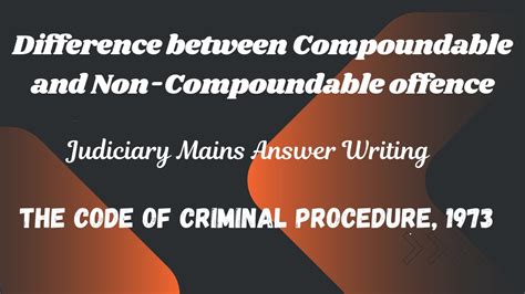 Difference Between Compoundable And Non Compoundable Offence Crpc